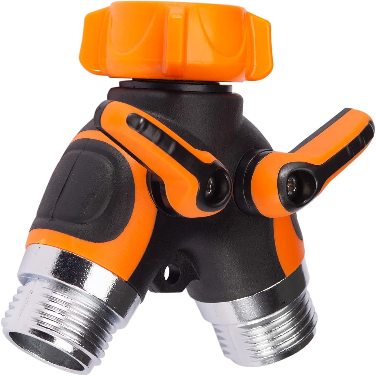 Garden Hose Splitter 2 Way Heavy Duty, 3/4" GHT Y Connector for Outdoor ...
