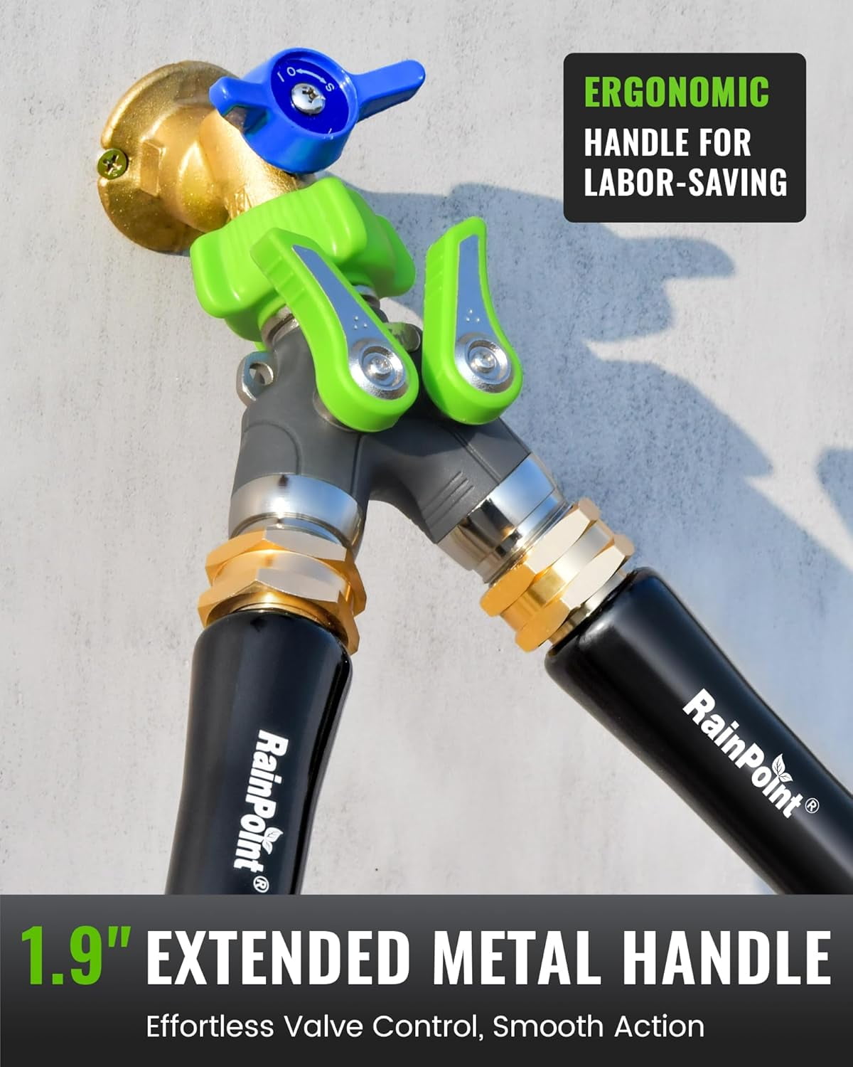 Garden Hose Splitter, 2 Way Heavy Duty Water Hose Y Spigot Splitter ...