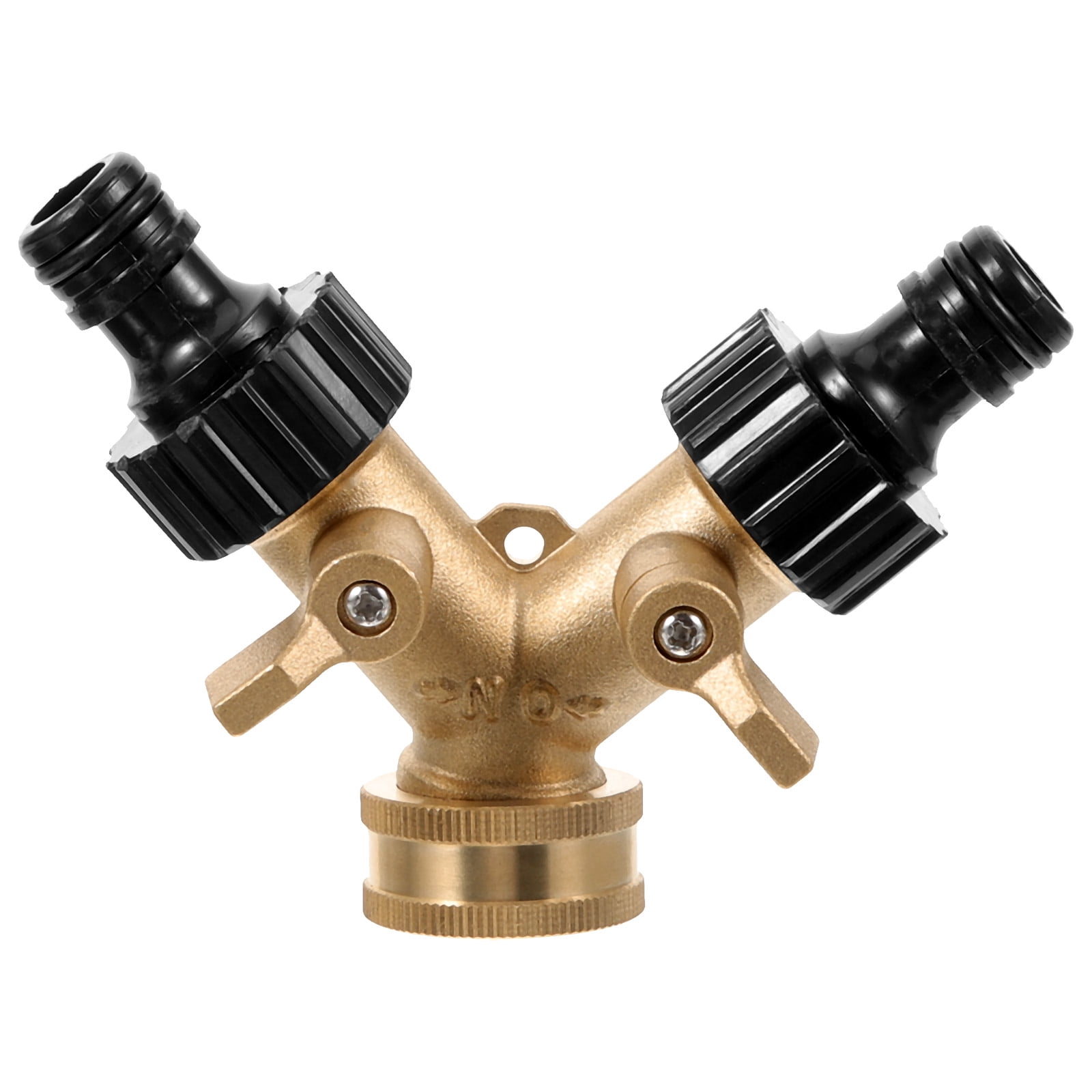 Garden Hose Splitter 2 Way Valve Brass Hose Valve Outdoor Water ...