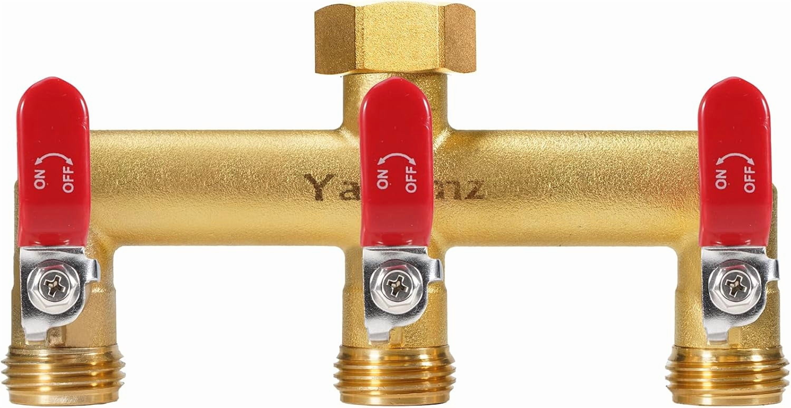 Garden Hose Splitter, 3/4" Rust and Freeze Resistant Outdoor Hose ...