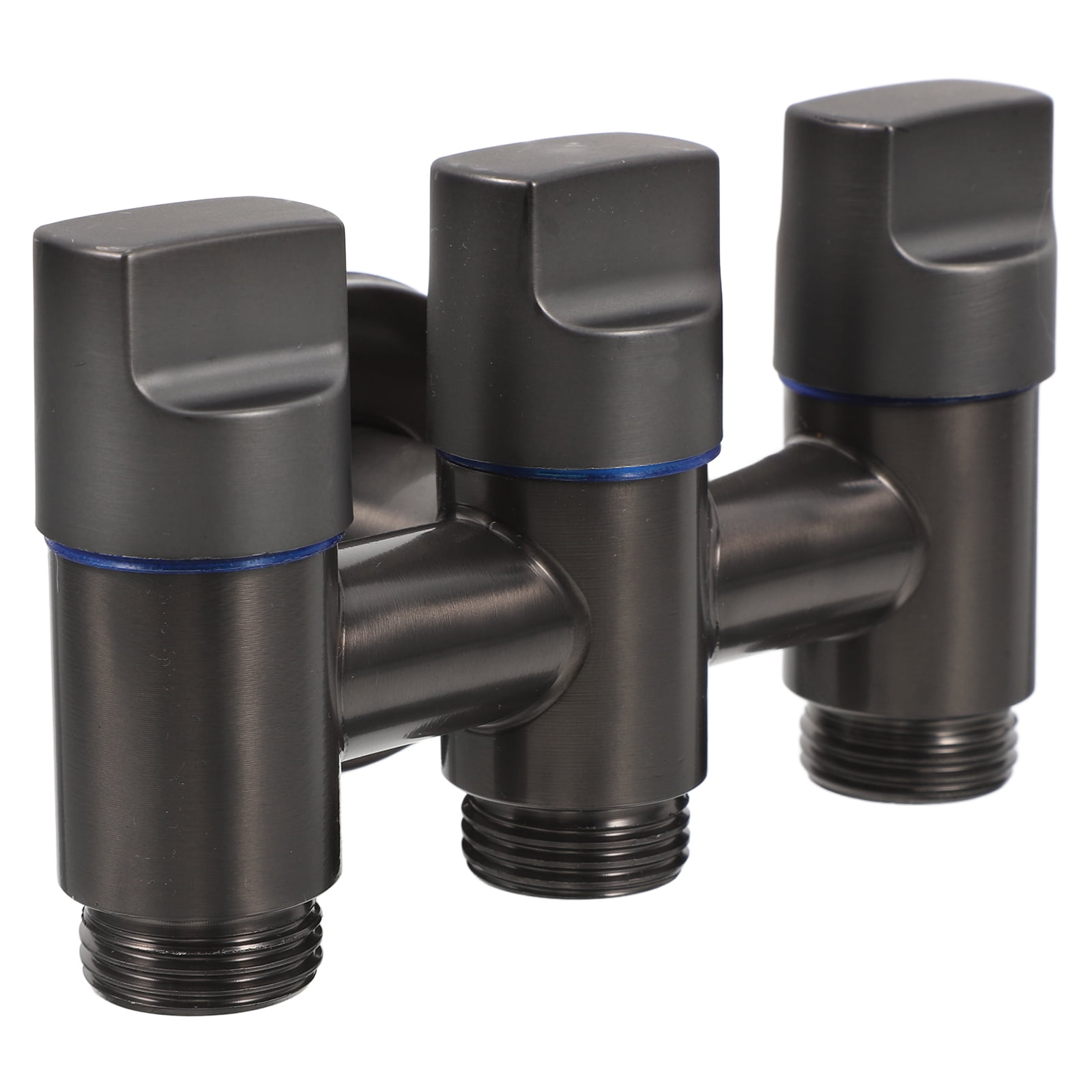 Garden Hose Splitter 3 Way Faucet Diverter Valve 1/2 Inch Inlet Outlet ...