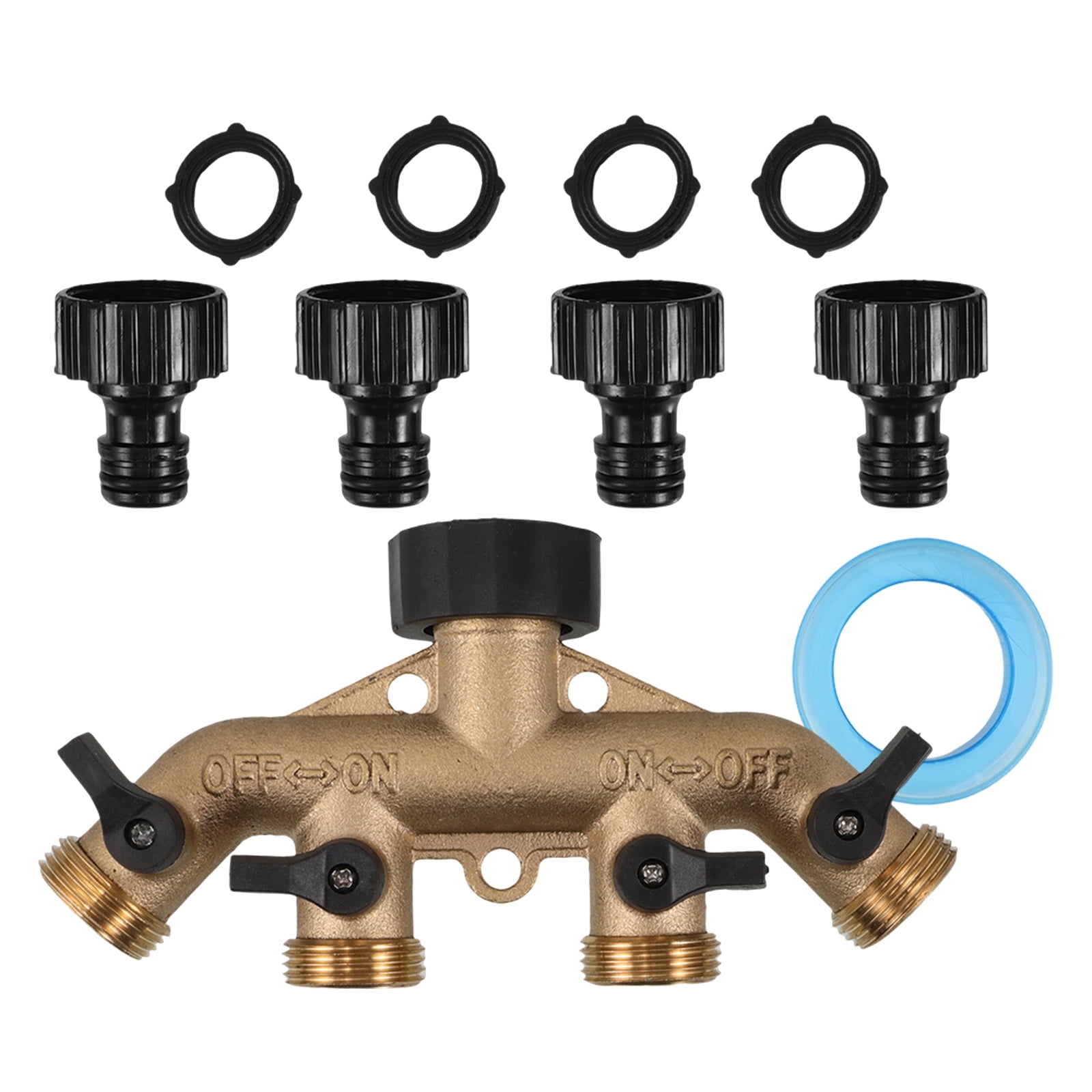 Garden Hose Splitter 4 Way Hose Diverter Outdoor Hose Splitter Hose ...