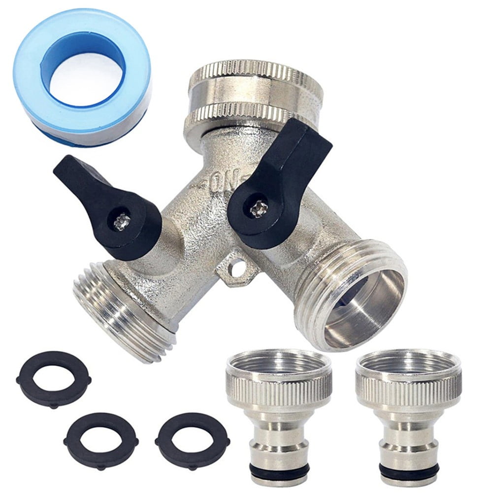 Garden Hose Splitter Brass 2 Way Y Splitter Garden Hose Hexagonal ...