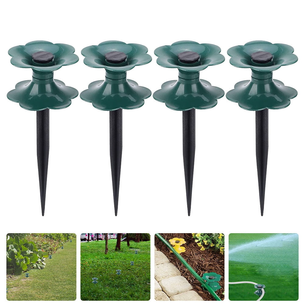 FRCOLOR Hose Spikes For Yard Ground Insertion Hose Guide Spikes Green 9 ...