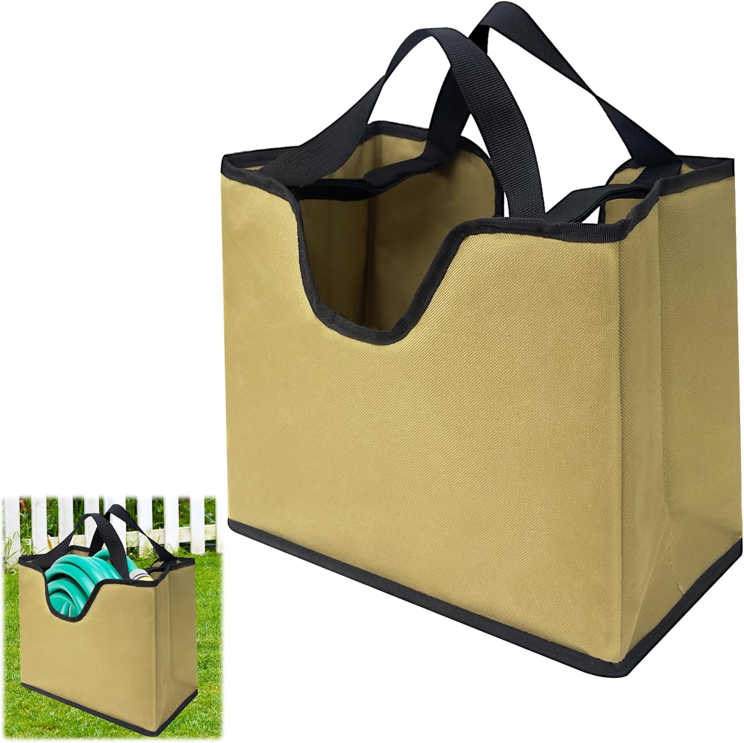 Garden Hose Storage Bag, Portable Expandable Hose Holder for 50-100ft ...