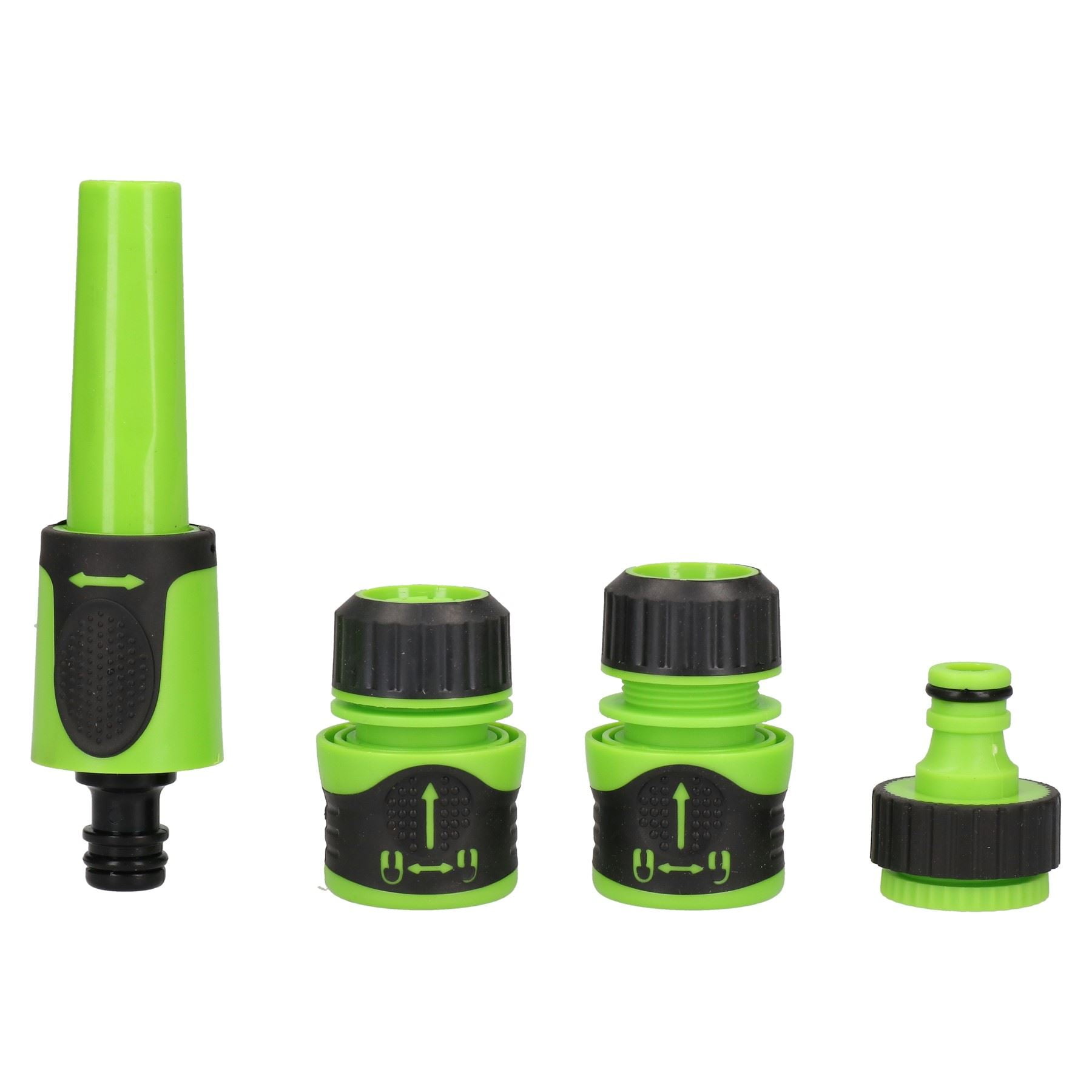 Garden Hose Tap Connector Accessory Fitting Water Sprayer Nozzle 4pc ...