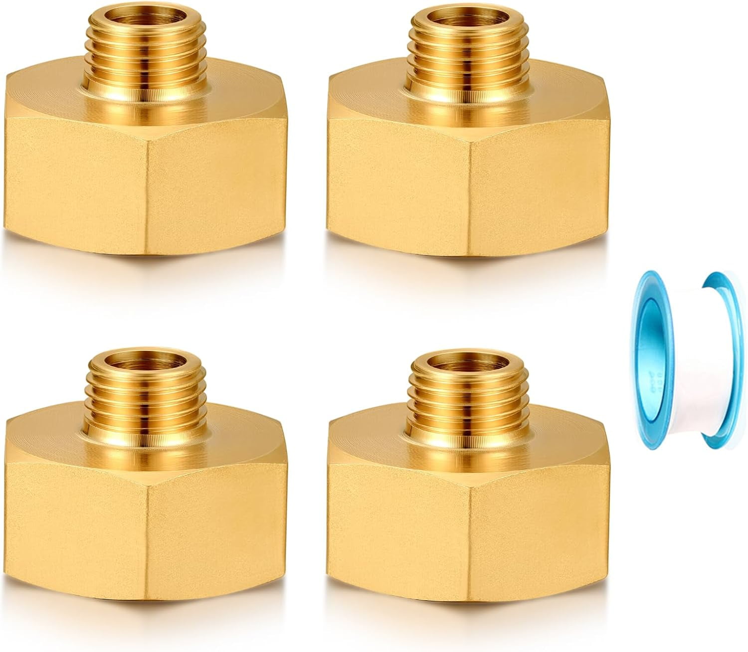 PLUMYHG-Garden Hose Thread Adapter 1/4" NPT to 3/4" GHT Brass Garden ...