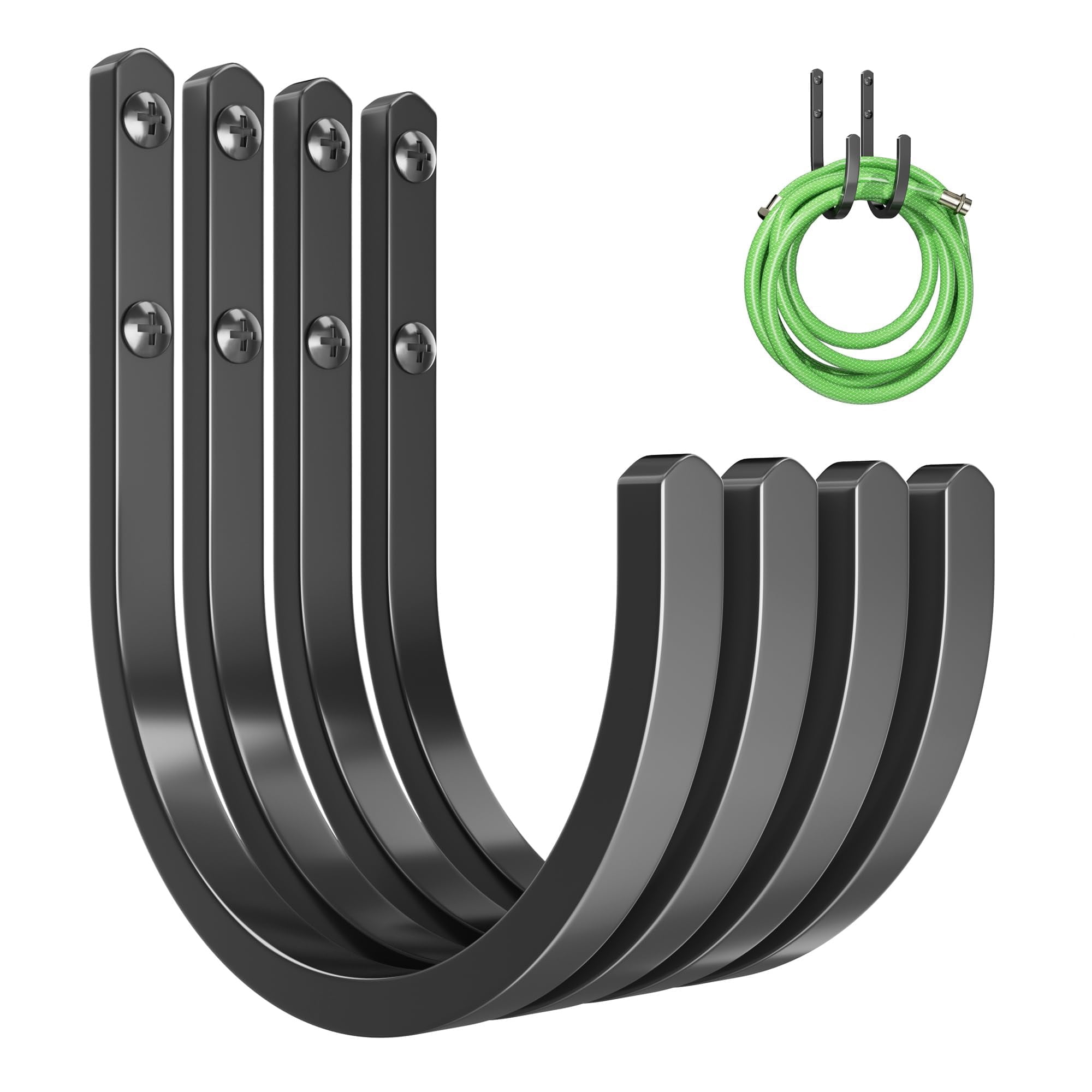 Garden Hose Wall Mount Organizer Aluminum, Rust Proof Hose Holder for ...