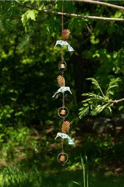 Garden Hummingbird Wind Chimes Outdoor Decor Hummingbirds Wind Chime ...