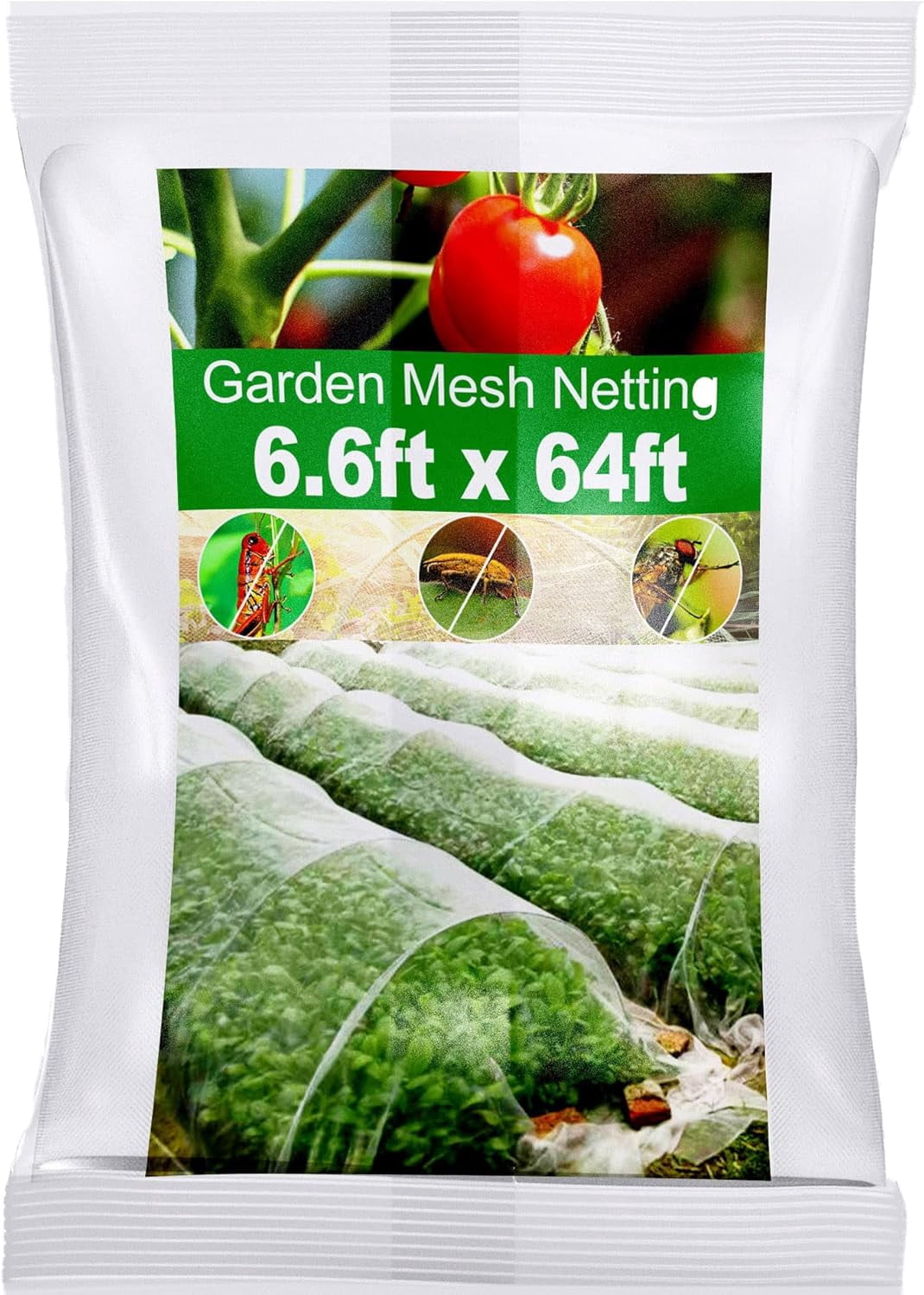 Garden Insect Mesh Netting 6.6ft x 64ft (2m x 20m), 1mm Ultra Fine ...
