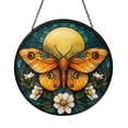 Garden Insect Stained Glass Style Window Suncatcher, Moth Art Panel ...