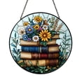 Garden Inspired Book Stack Round Window Hanging Art - Walmart.com