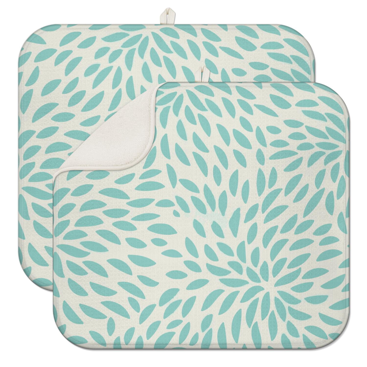 Garden Inspired Floral Coffee Mat – Durable Microfiber Spill Mat with ...