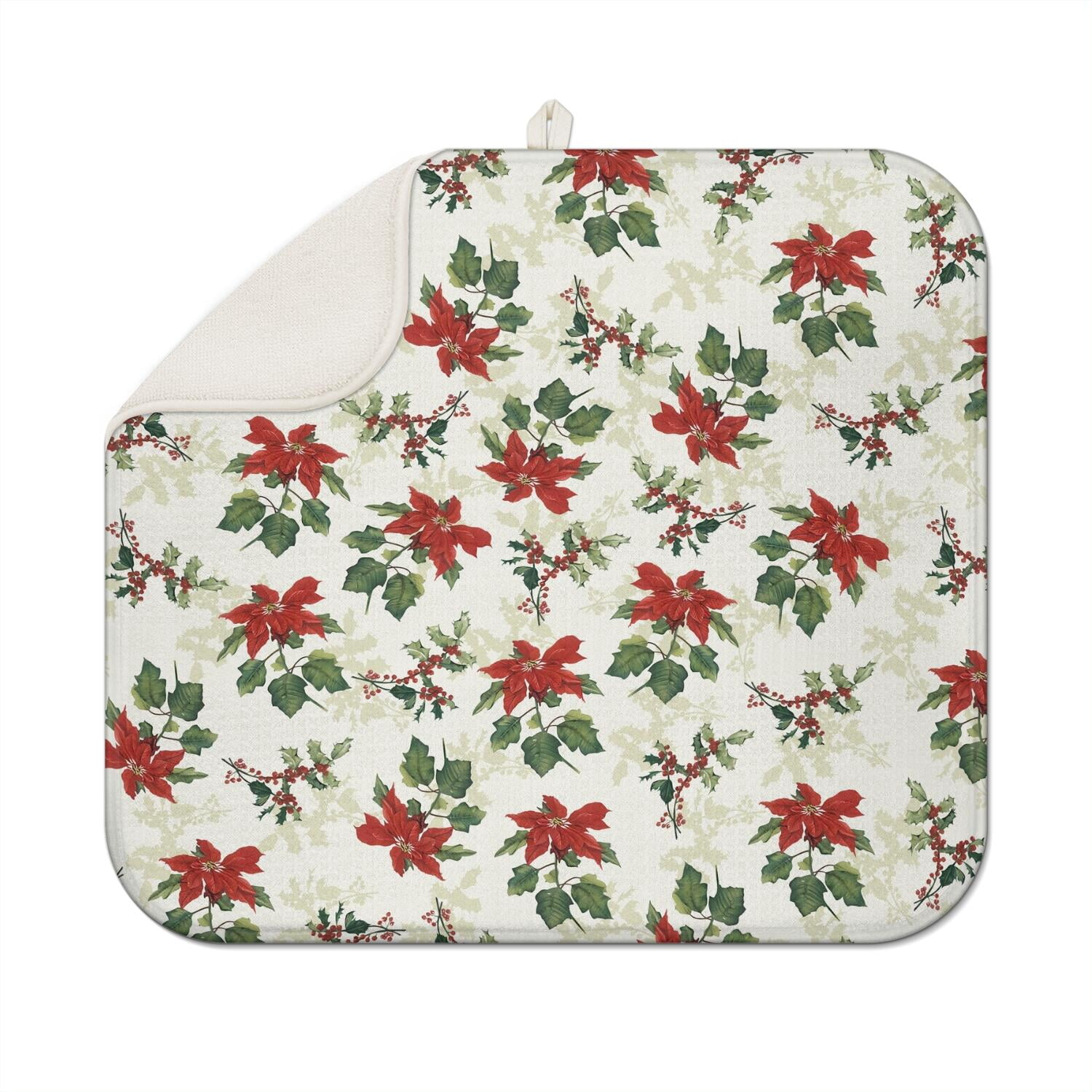 Garden Inspired Floral Coffee Mat – Durable Microfiber Spill Mat with ...