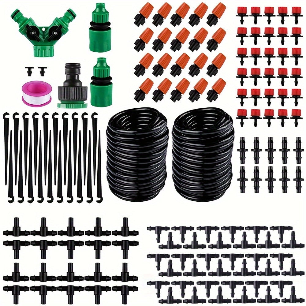 Garden Irrigation System, 98.42FT/30m Drip Irrigation Kit DIY Saving ...