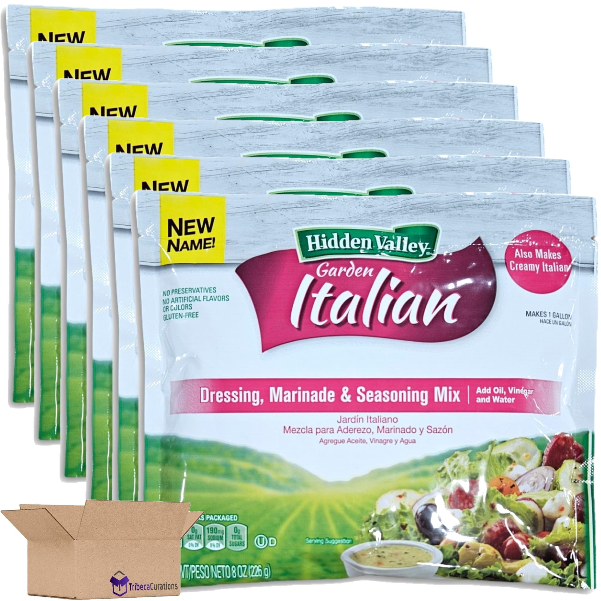 Hidden Valley Garden Italian Dressing, Marinade & Seasoning Mix, 6 Pack ...