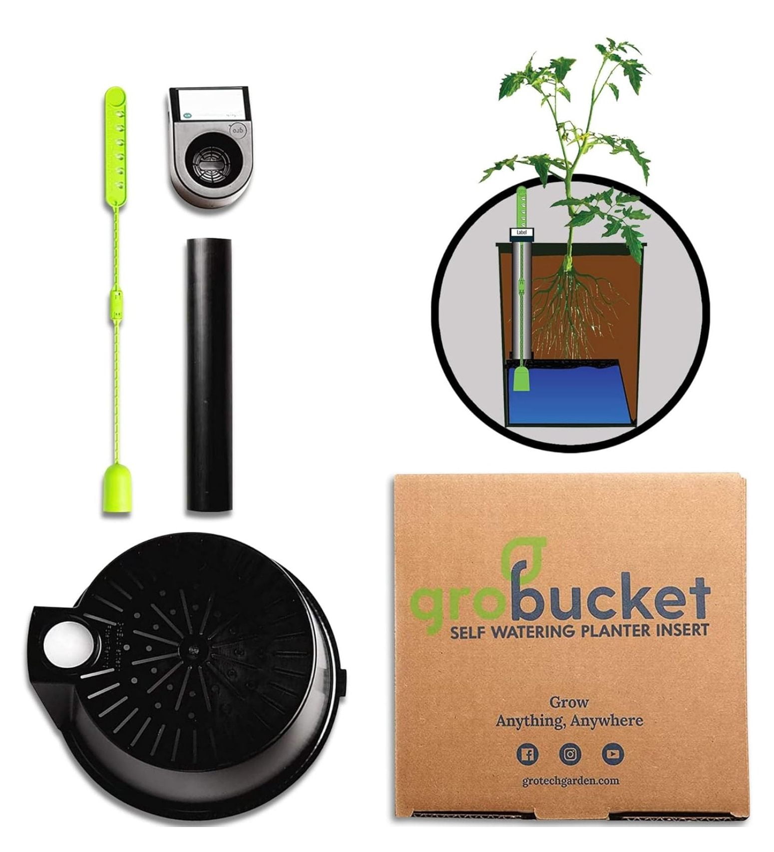 Garden Kit (3PK) self-watering sub-irrigated Planter Insert. Turn Any ...