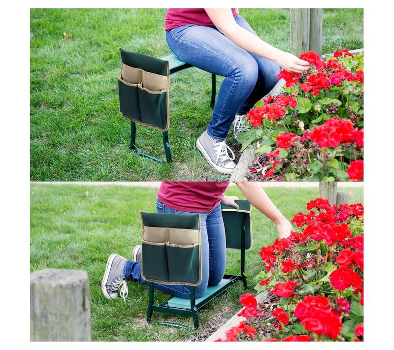 Garden Kneeler 2-in-1 Foldable Kneeling Pad & Stool - Walmart.com