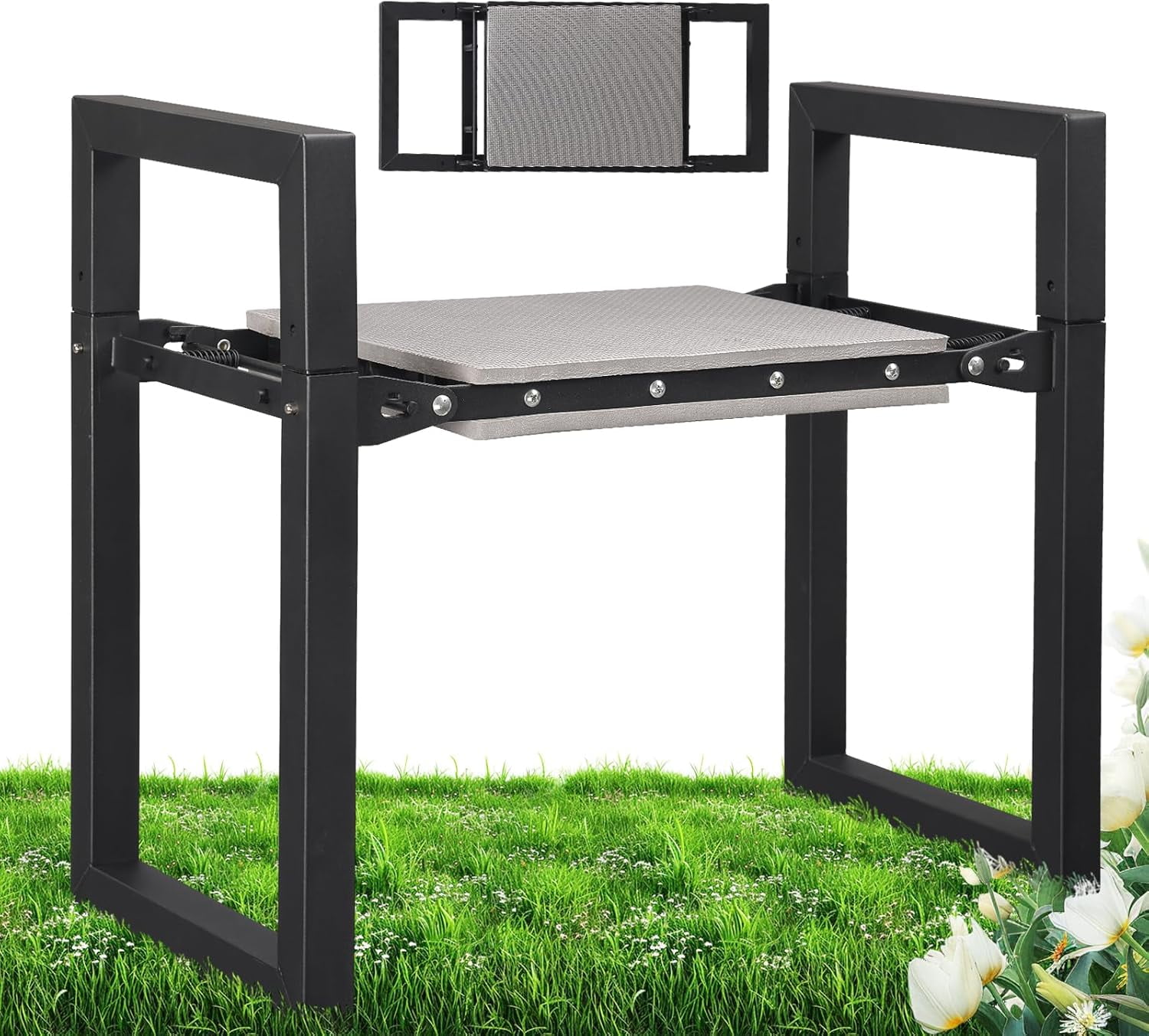 Garden Kneeler and Seat, 12.7" Wide Folding Heavy Duty Gardening Bench ...