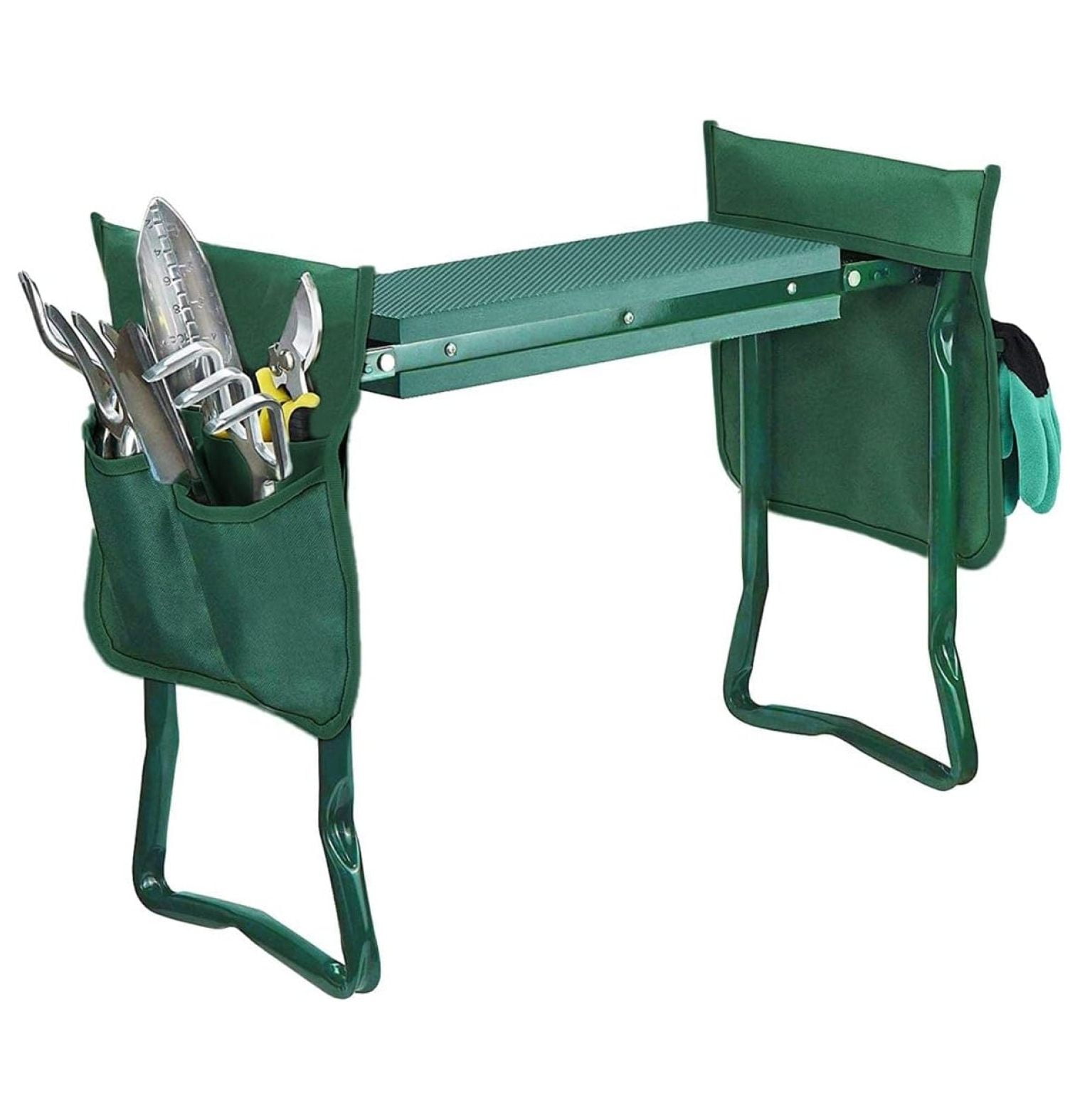 Garden Kneeler and Seat, Support Up to 300 lbs, Foldable Garden Stool with Handle for Elderly ...