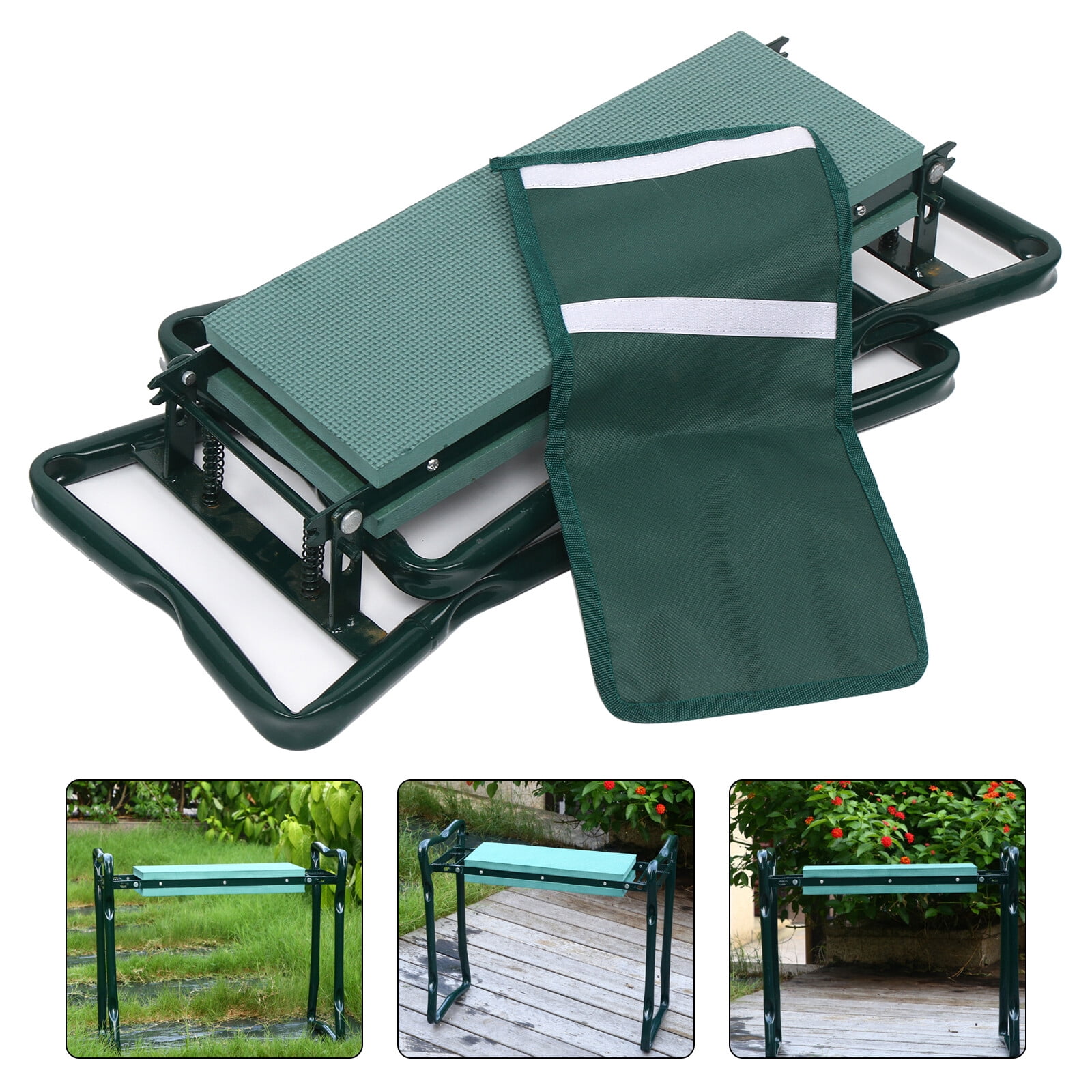 Garden Kneeler and Seat Kneeing Tool with Pouch Outdoor Bench Knee Pad ...