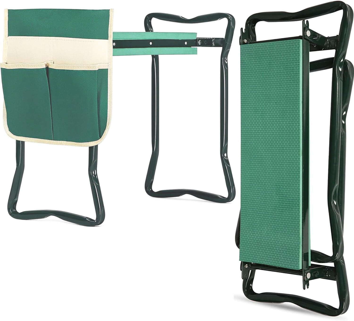 Garden Kneeler and Seat, Soft EVA Kneeling Pad Stool with Tool Pouch ...
