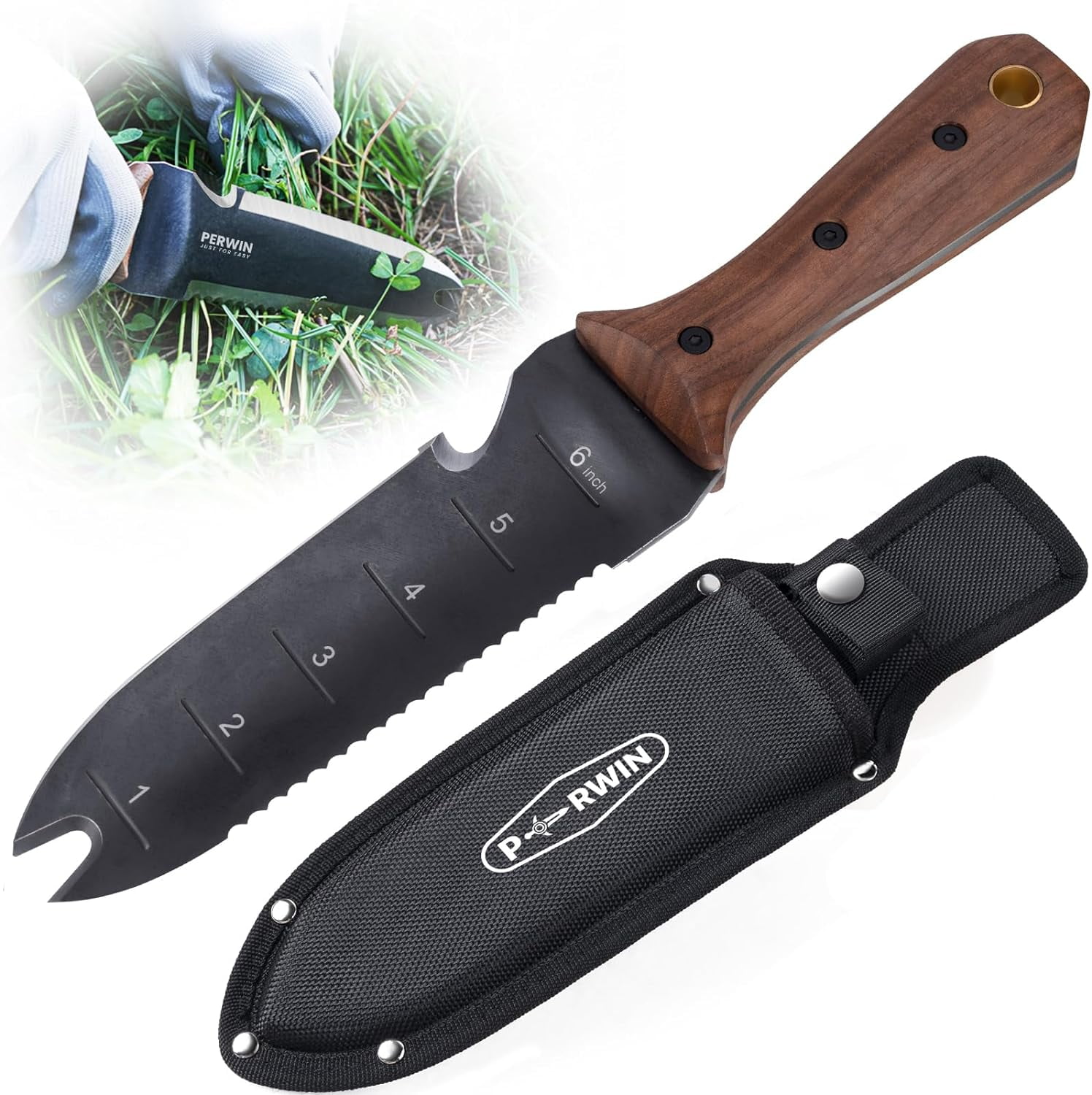Garden Knife, Garden Tools with Sheath for Weeding,Planting,Digging, 7 ...