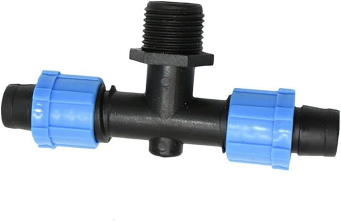 Garden Lawn Sprinkler Irrigation System Male 3/4 1/2 to 16 Mm Drip Irrigation Belt Divider Tee ...
