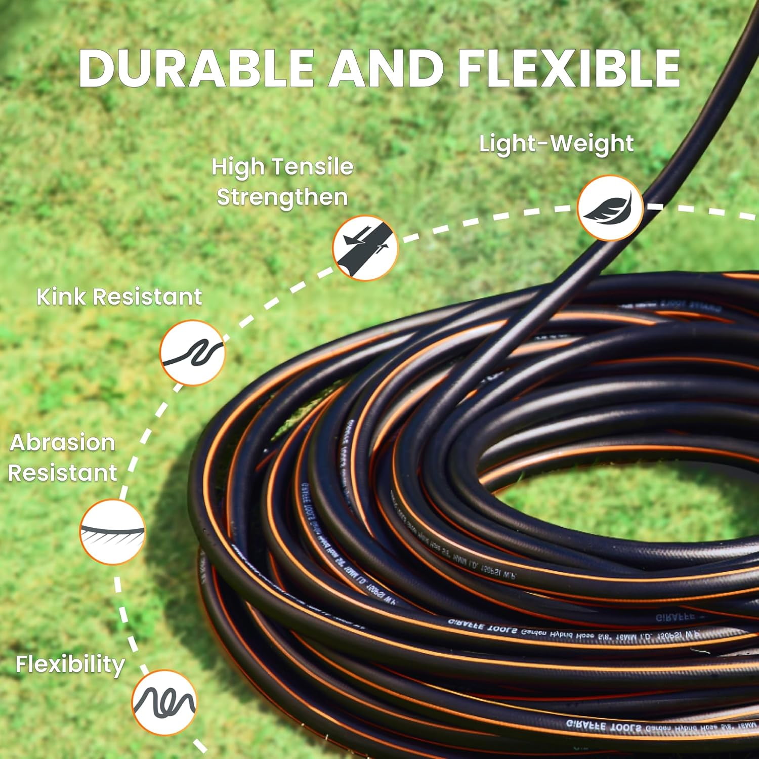 Garden Leader Hose 5ft x 5/8", Short Water Hose Heavy Duty, Flexible ...