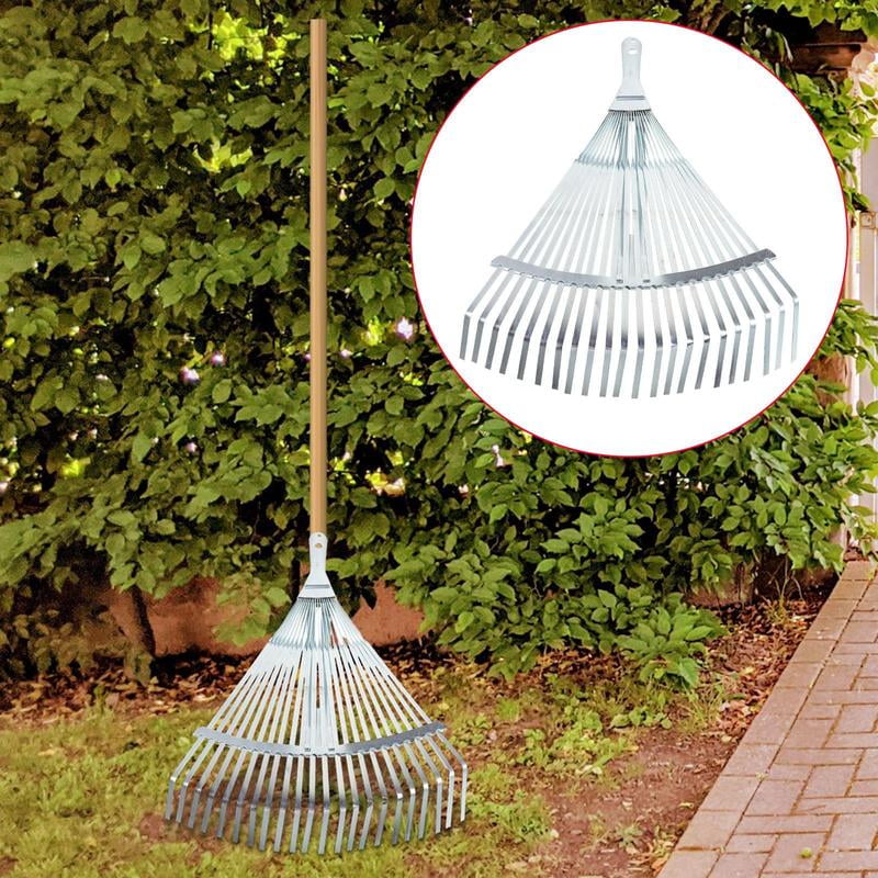 Garden Leaf Rake, Telescopic Metal Rake ,29-46cm Expandable, Adjustable ...