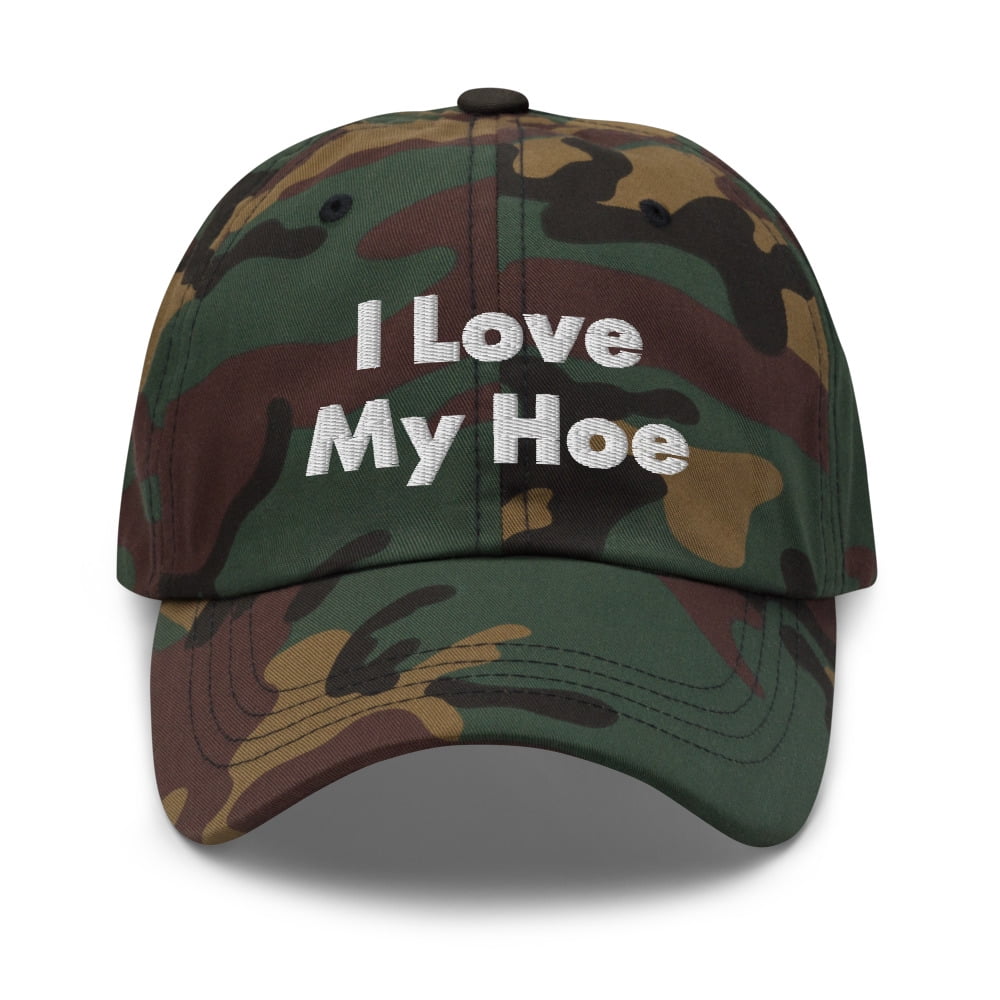 Garden Life Funny Gardening Embroidered Dad Hat, I Love My Hoe (Green ...