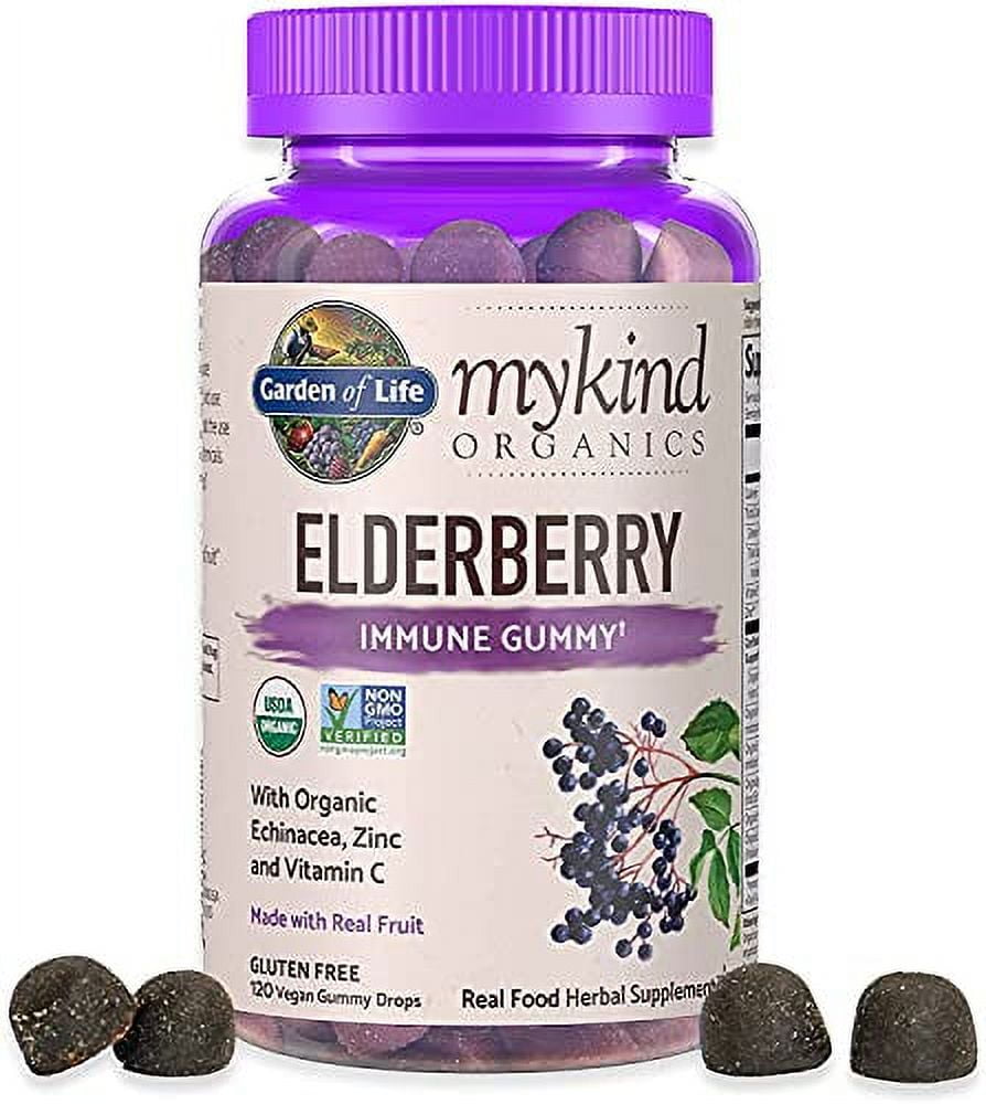 Garden of Life mykind Organics Elderberry Gummies for Adults & Kids ...