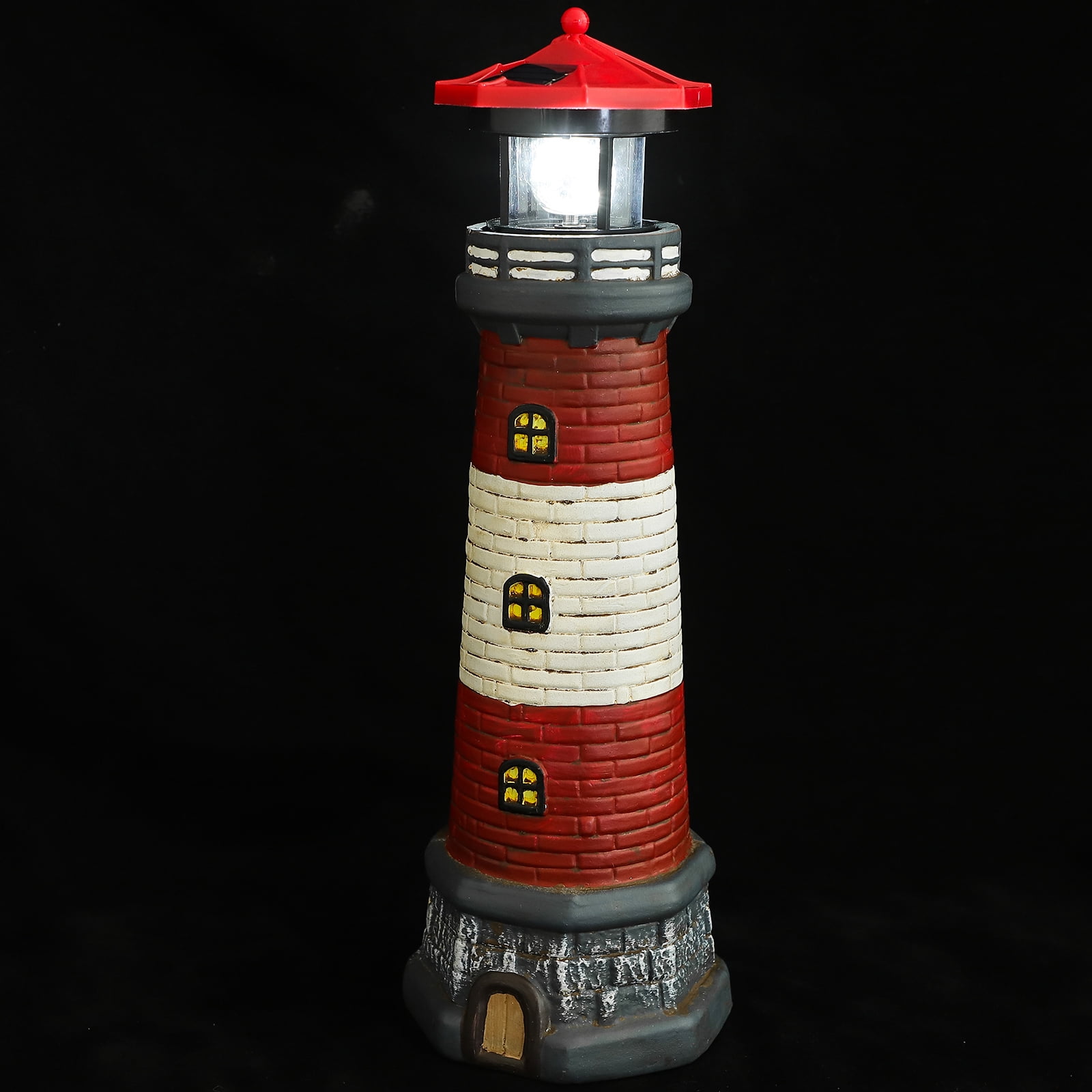 Raindrops Solar Garden Lighthouse Decoration Solar powered Resin ...
