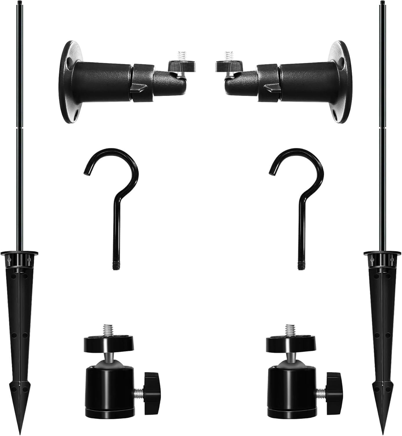 Garden Lighting Ground Spikes Stakes and Wall Mounting Kit for Lighting ...