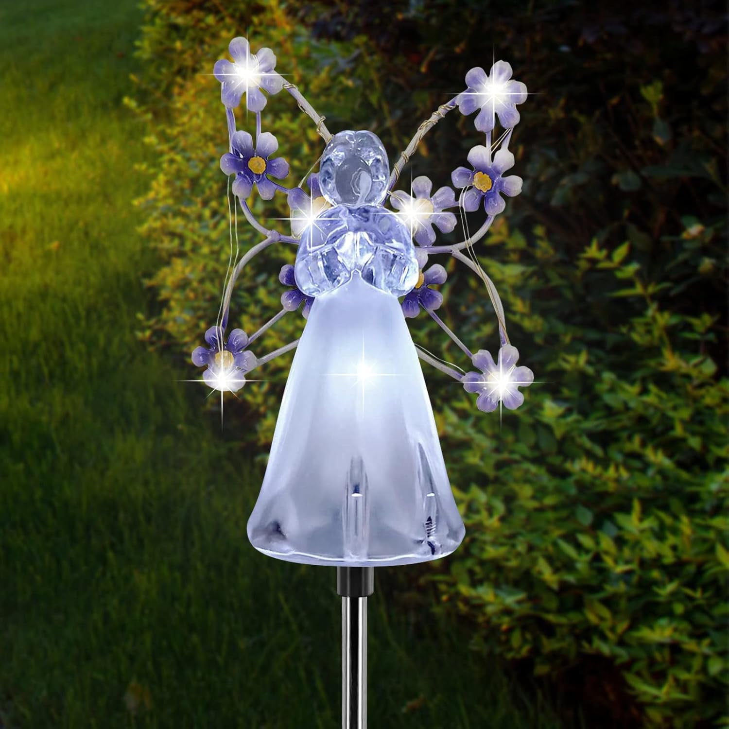Garden Lights, LED Angel Solar Landscape Decorative Lights, Outdoor ...