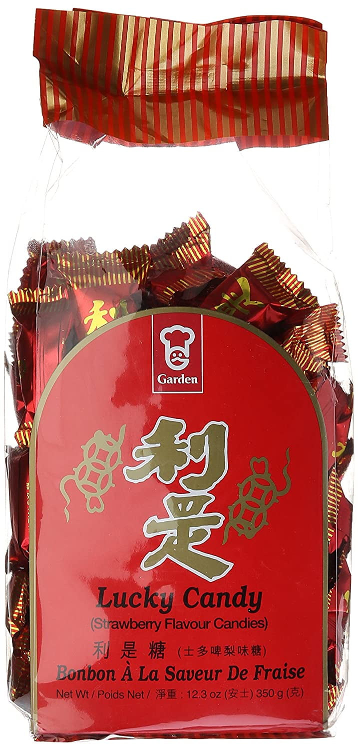 Garden Chinese Lucky Candy - Strawberry Flavor, 12.3 oz, Individually ...