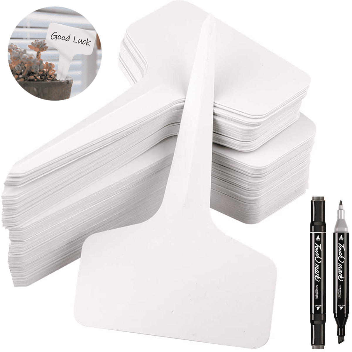 Garden Markers Plant Labels, 100Pcs T-Type Plant Tags Outdoor Garden ...