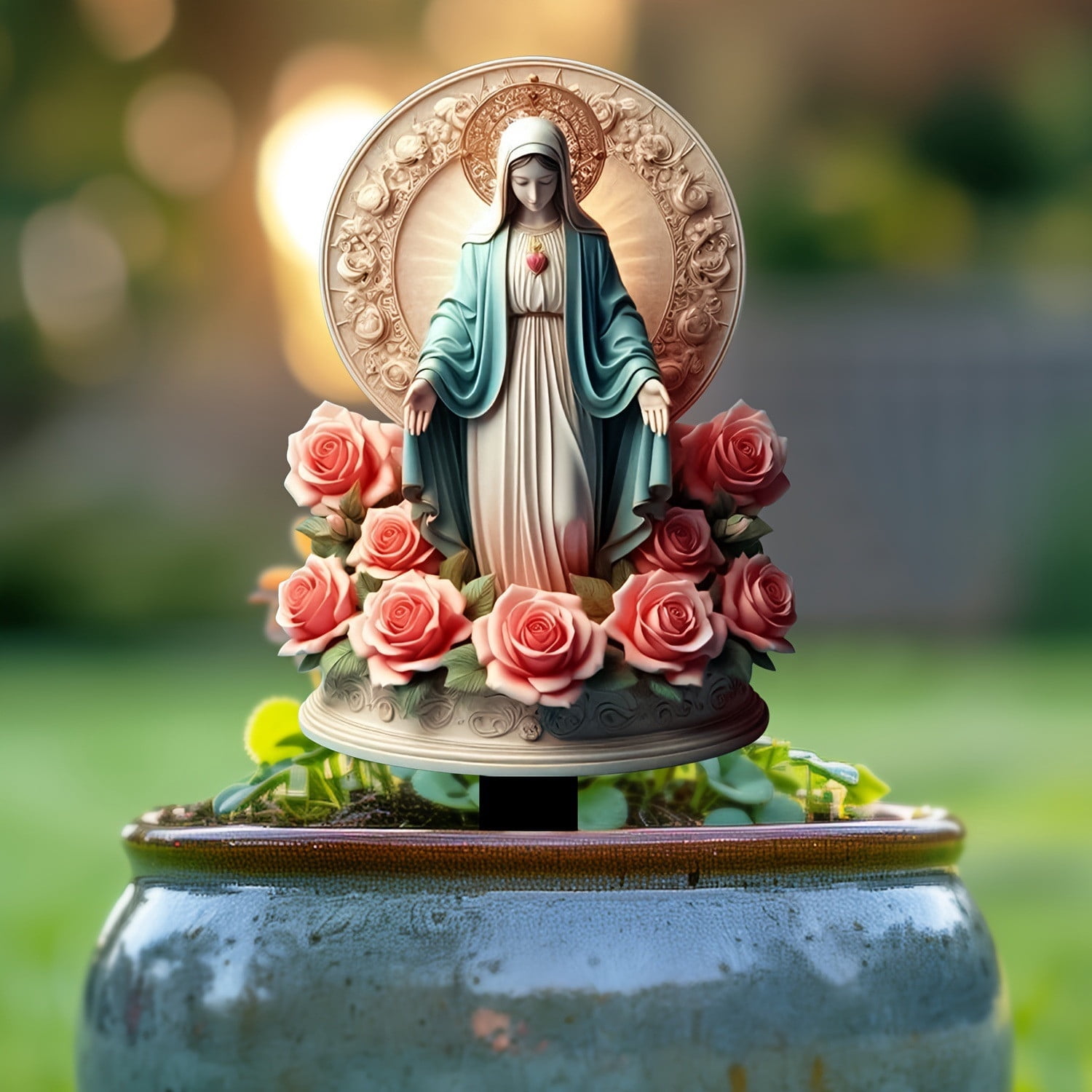 Garden Mary Catholic Mary Stake Mother Mary Statue Blessed Garden ...