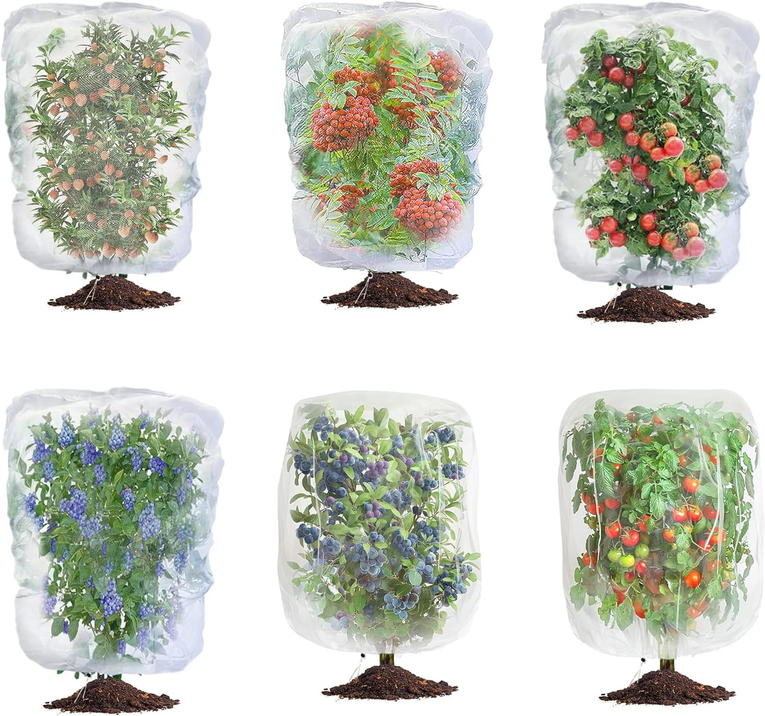 Garden Mesh Netting with Drawstring,Plants Cover Protection from Anti ...