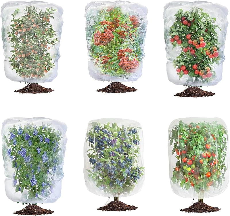 Garden Mesh Netting with Drawstring,Plants Cover Protection from Anti ...