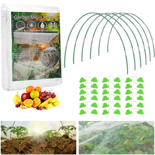 Garden Mesh Netting Hoops Kit 36 Pcs Garden Hoops For Raised Beds 6