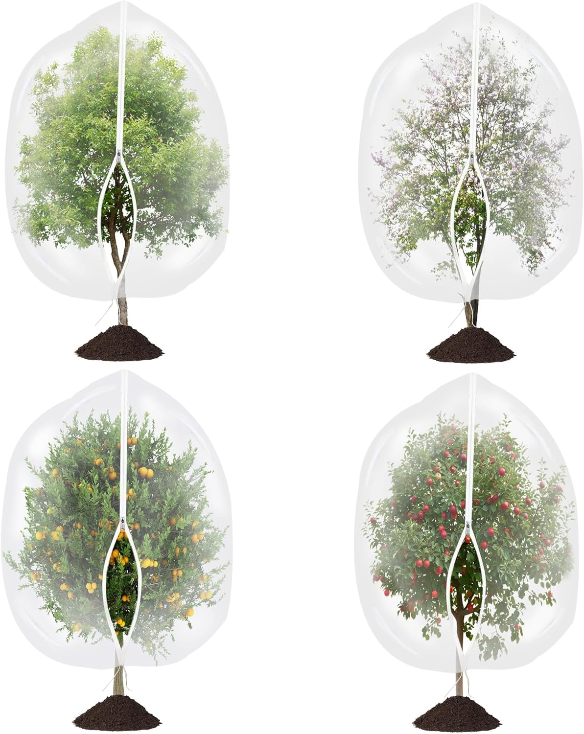 Garden Mesh Netting with Zipper and Drawstring,Plants Cover Protection ...