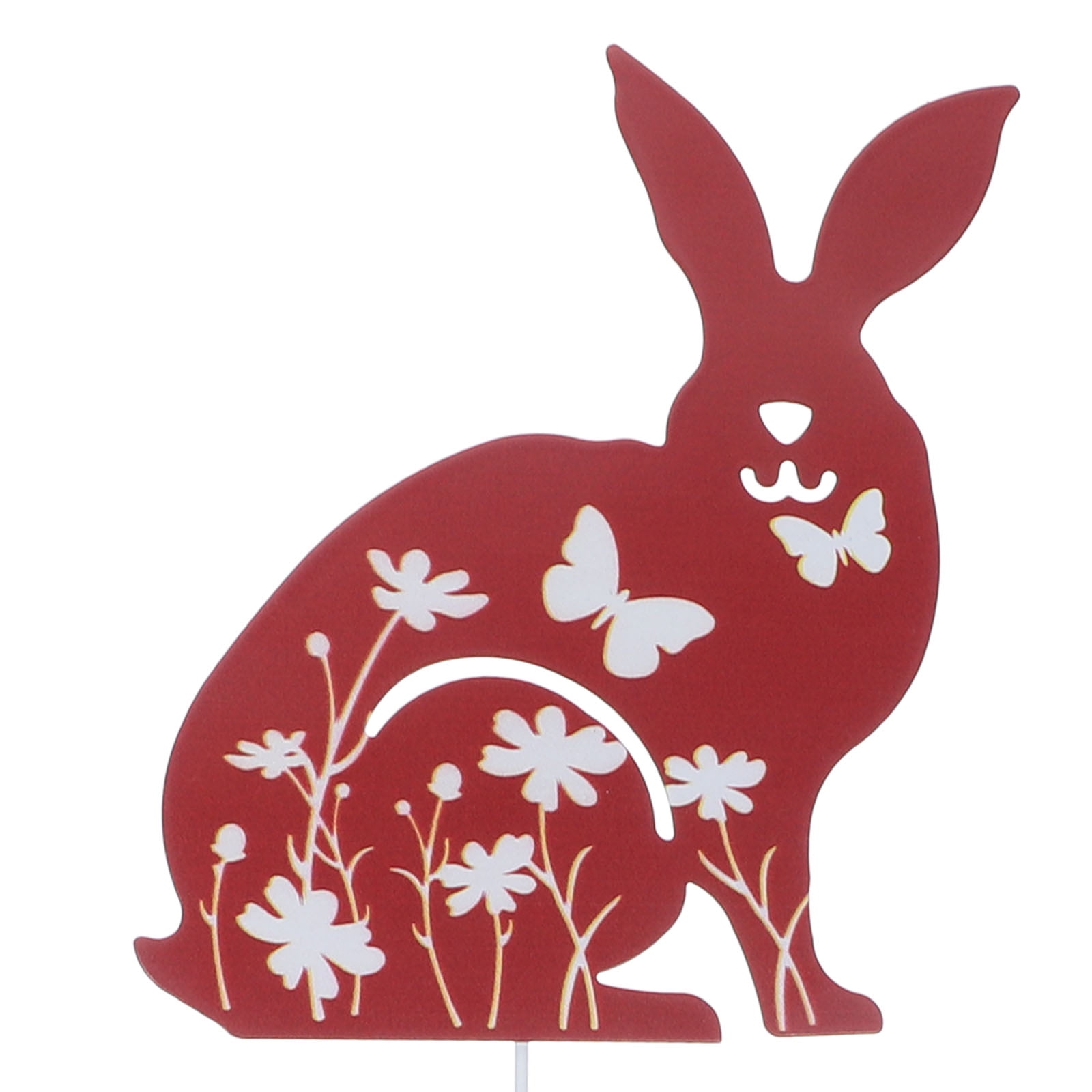 Garden Metal Rabbit Sign Bunny Rabbit Garden Stake Outdoor Yard Rabbit ...