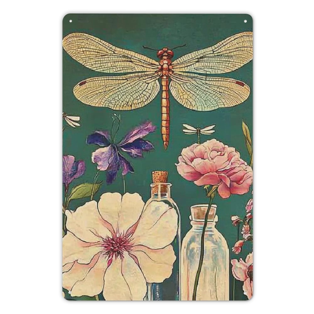 Garden Metal Signs I See Trees Of Green Red Roses Too Dragonfly What A ...