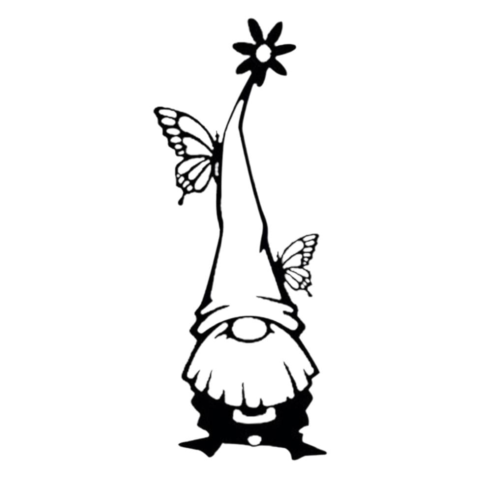 Garden Metal Statues Outdoor Iron Art Decoration Cute Standing Goblin Silhouette for Home Garden ...