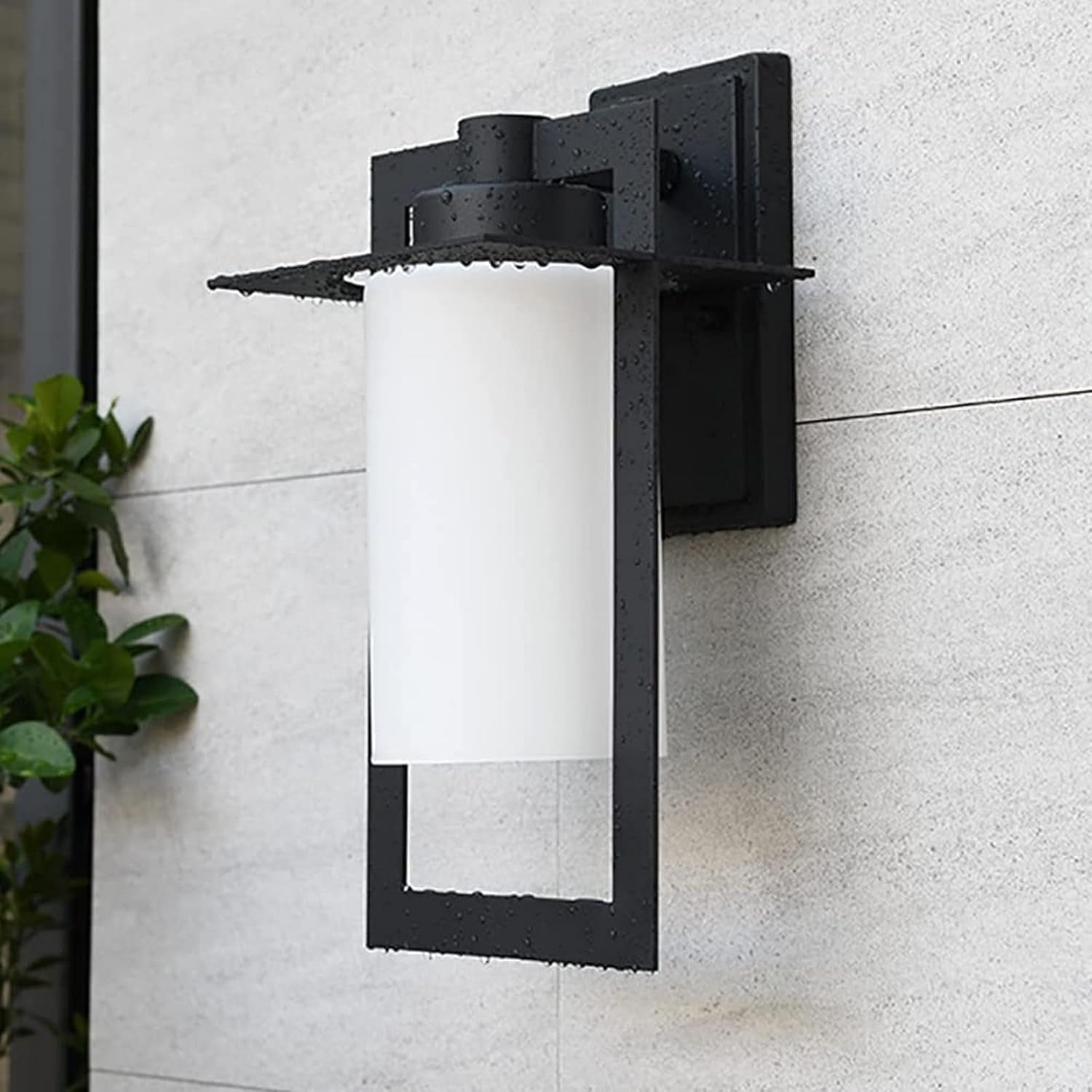 Garden Modern E27 Outdoor Wall Lamp Black Waterproof Matt Metal Outdoor ...