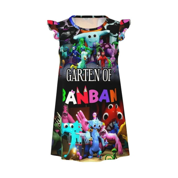 Garden Monster Animal Banban Flutter Sleeve Soft Fabric Casual Dress ...