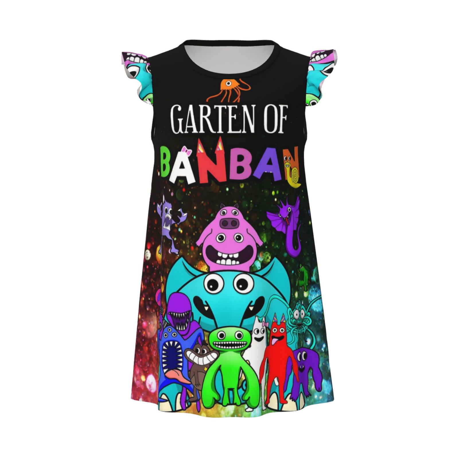 Garden Monster Animal Banban Flutter Sleeve Soft Fabric Casual Dress ...
