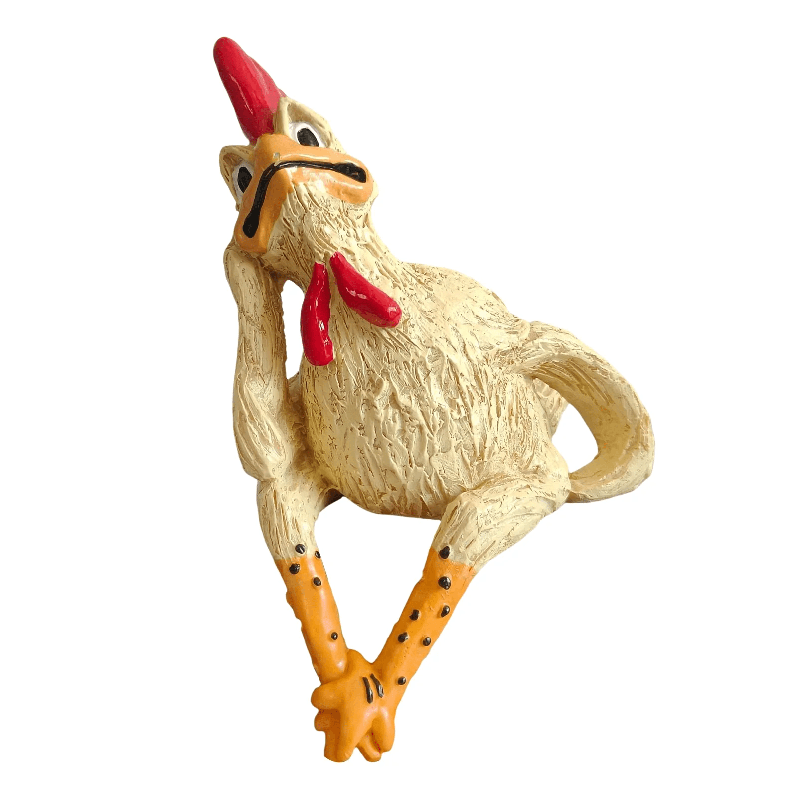 Garden Mother Hen and Baby Chick Statue Sculpture Comical Lying Down ...