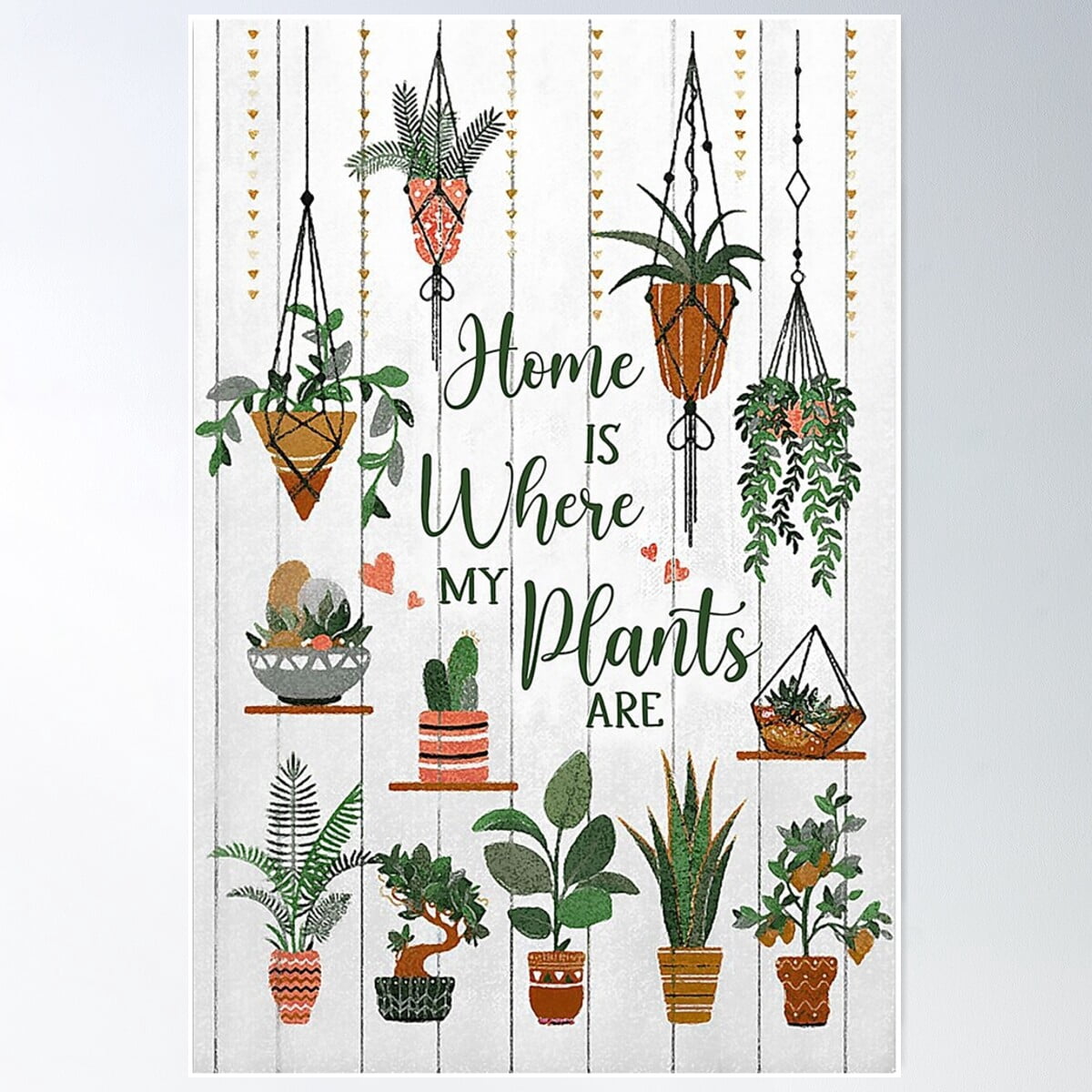 Garden My Home Poster Wall Art, Modern Wall Decor For Living Room ...